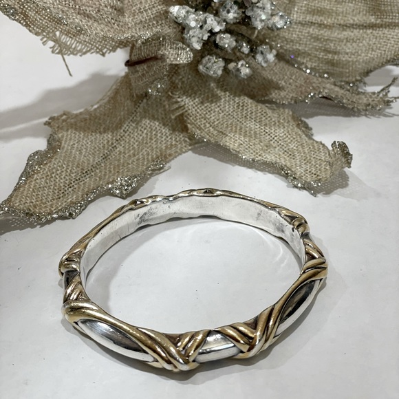 Jewelry | Brian Bergner Vintage Sterling Silver Gold Bangle Bracelet ...